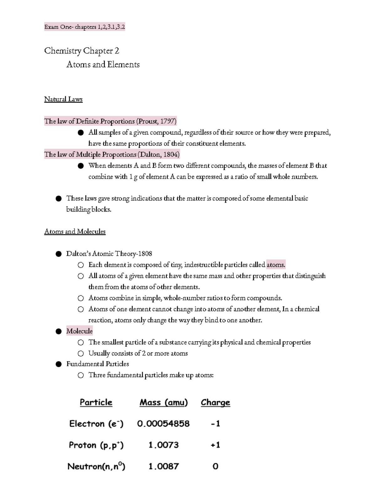 Chemistry Lecture notes 2 - CHM 1045 - FSU - Studocu