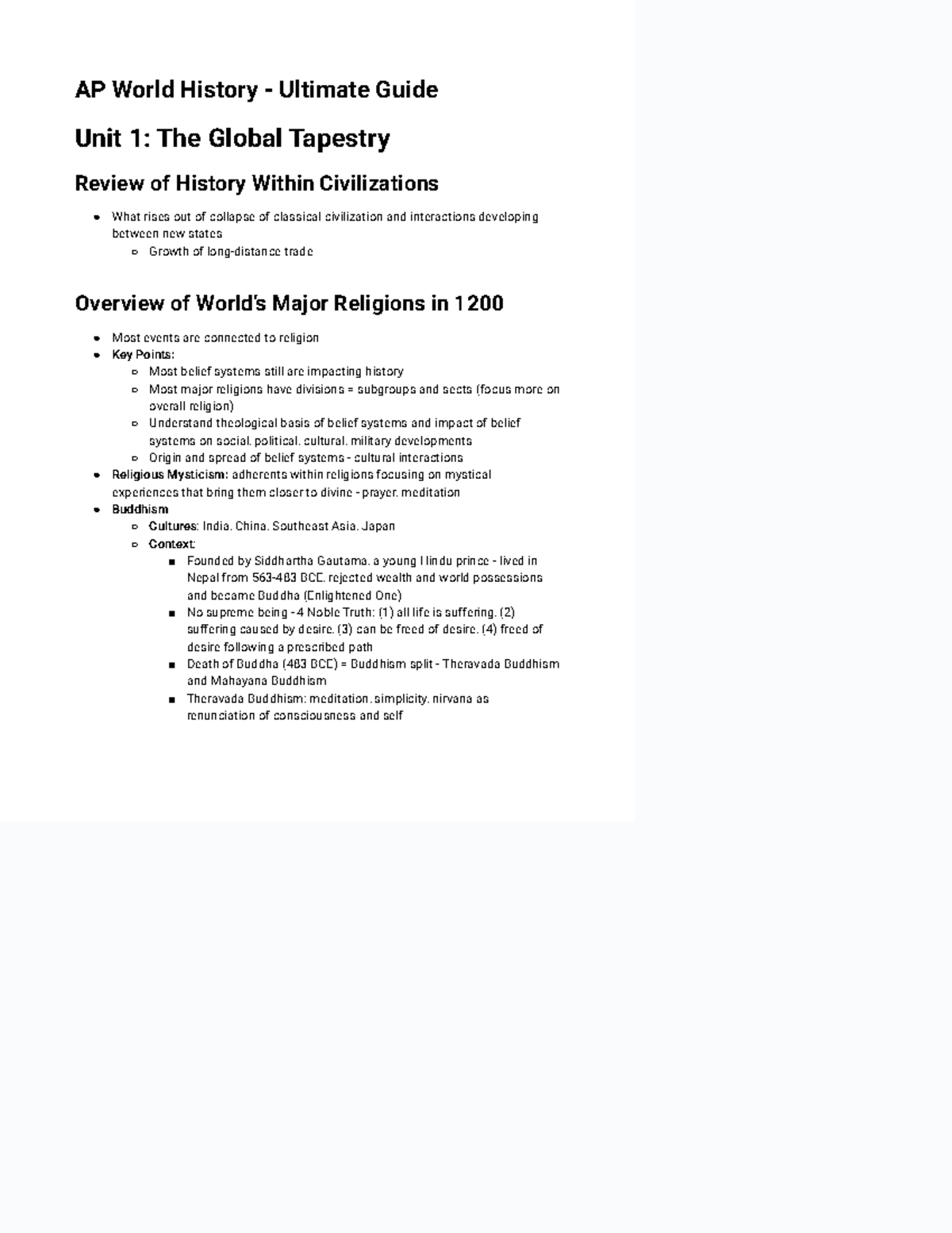 AP World History - Ultimate Guide - Google Docs - AP World History ...