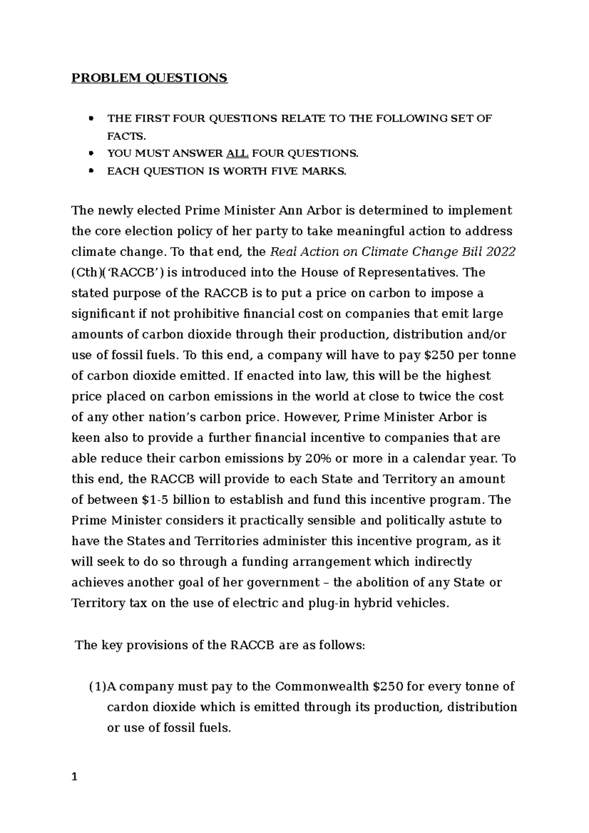 T2 2022 MLL323 Mid-Trimester Test (Cohort 1) - PROBLEM QUESTIONS THE ...