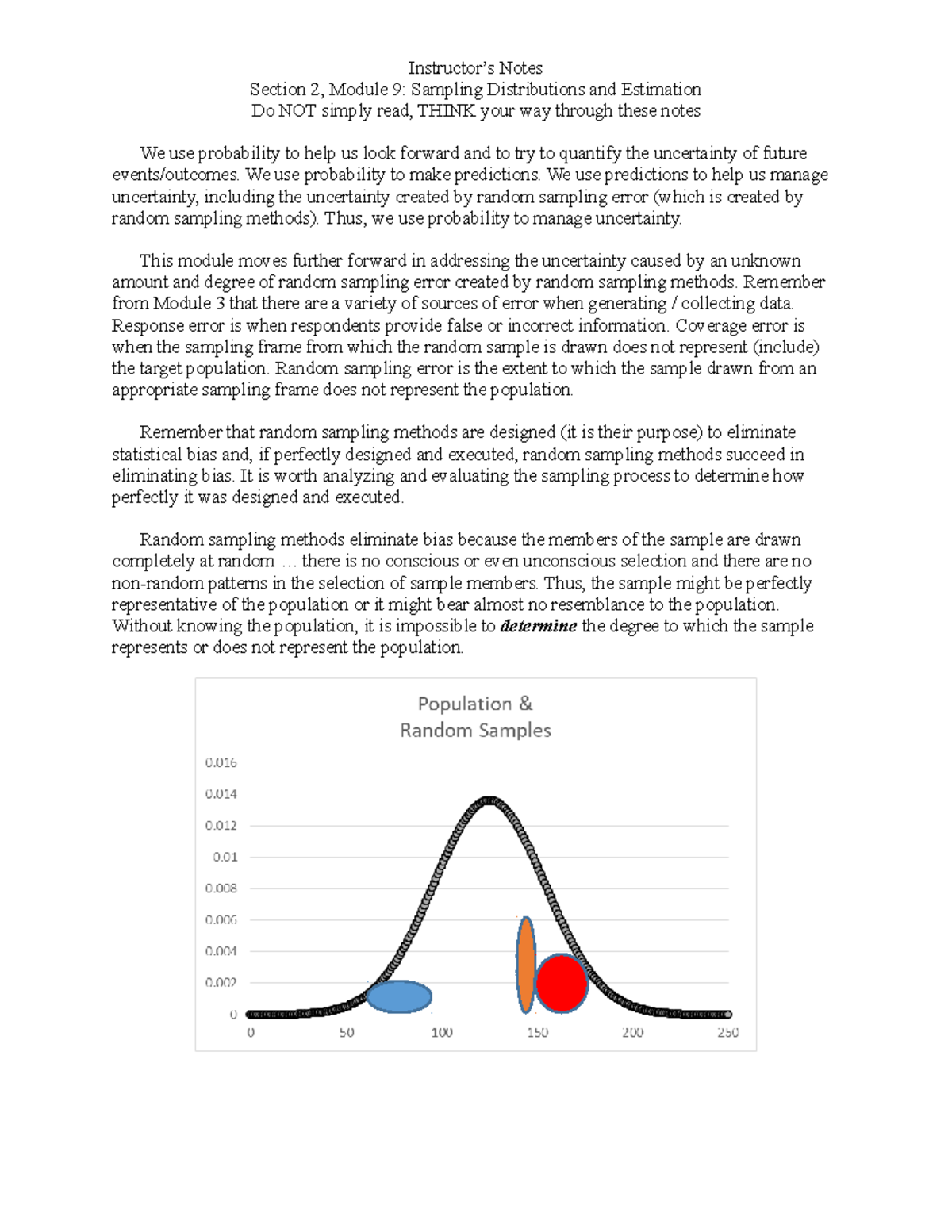Instructor's Notes Module 9 - Instructor’s Notes Section 2, Module 9 ...