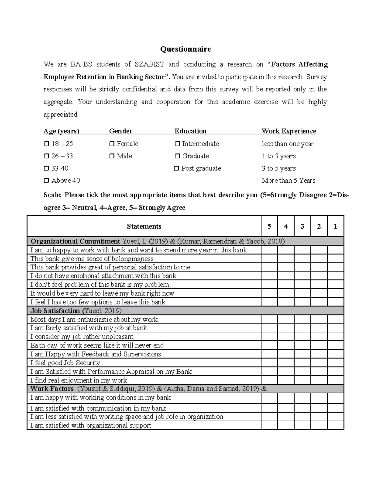 Sample Questionnaire(2) - Questionnaire We are BA-BS students of ...