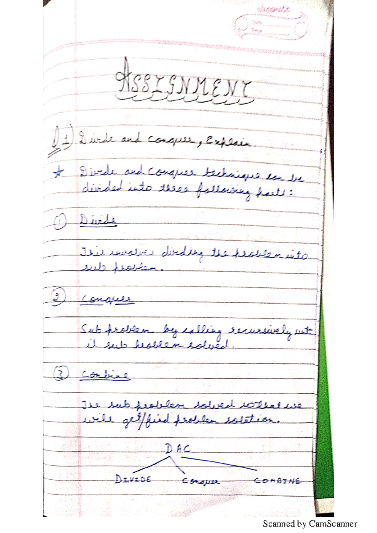 Algo Assignment - bachelors of computer app - Studocu