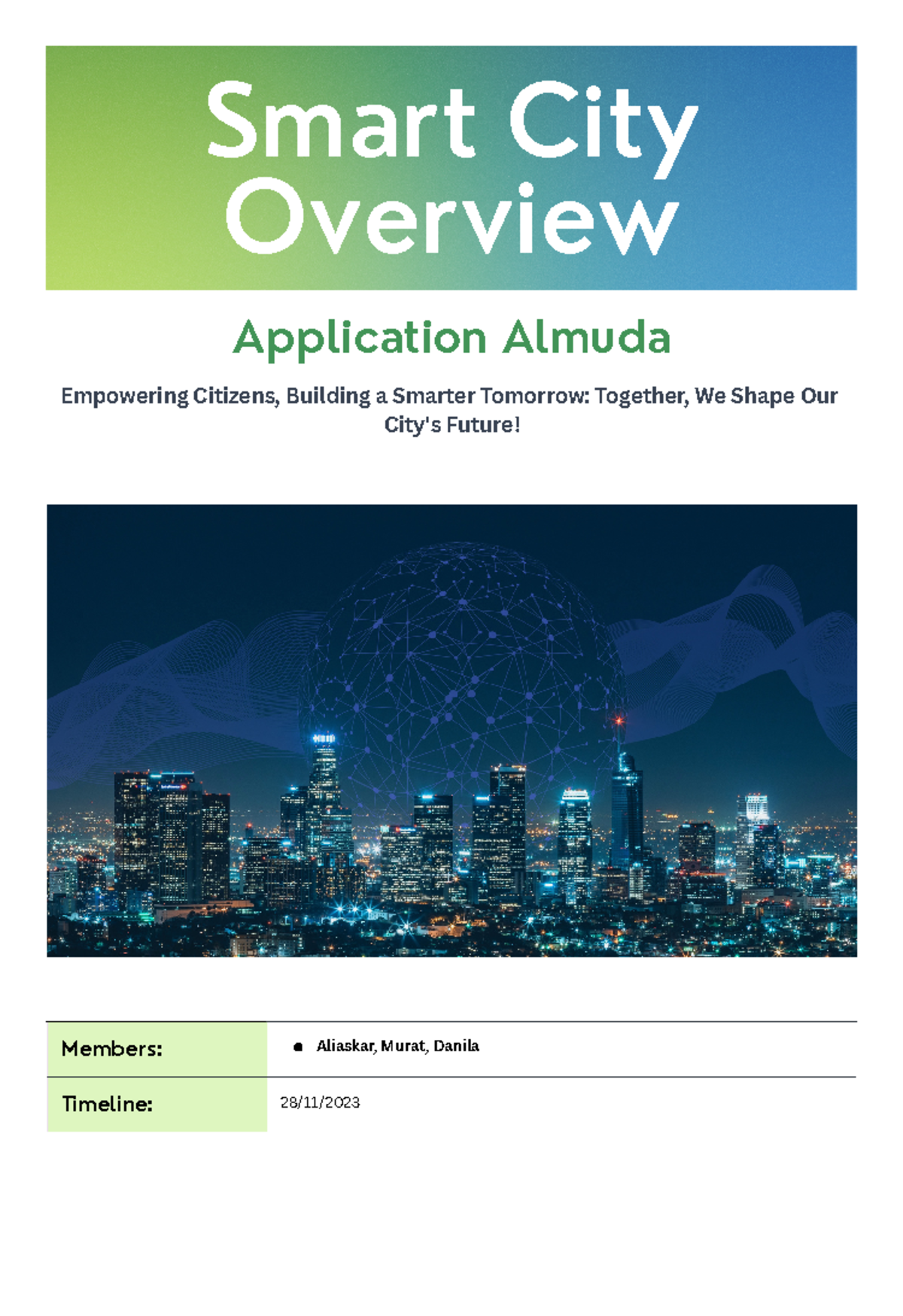 Smart city - Application Almuda Empowering Citizens, Building a Smarter ...