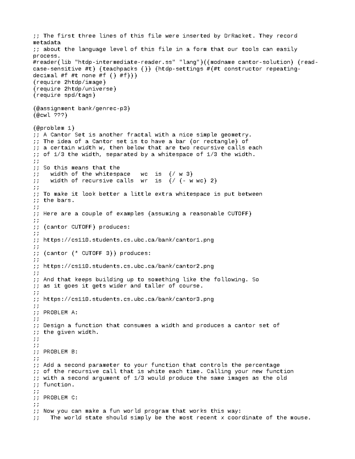 Cantor-solution - Module 11 graphs solved practice problems - ;; The ...