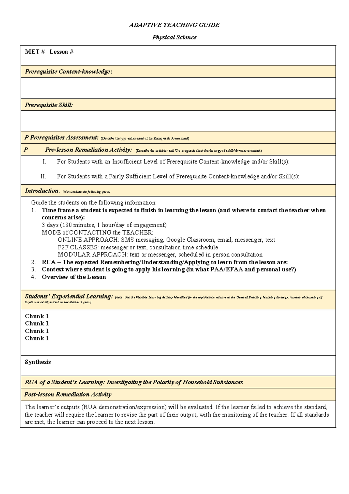 ATG - FOR REFERENCES - ADAPTIVE TEACHING GUIDE Physical Science MET ...
