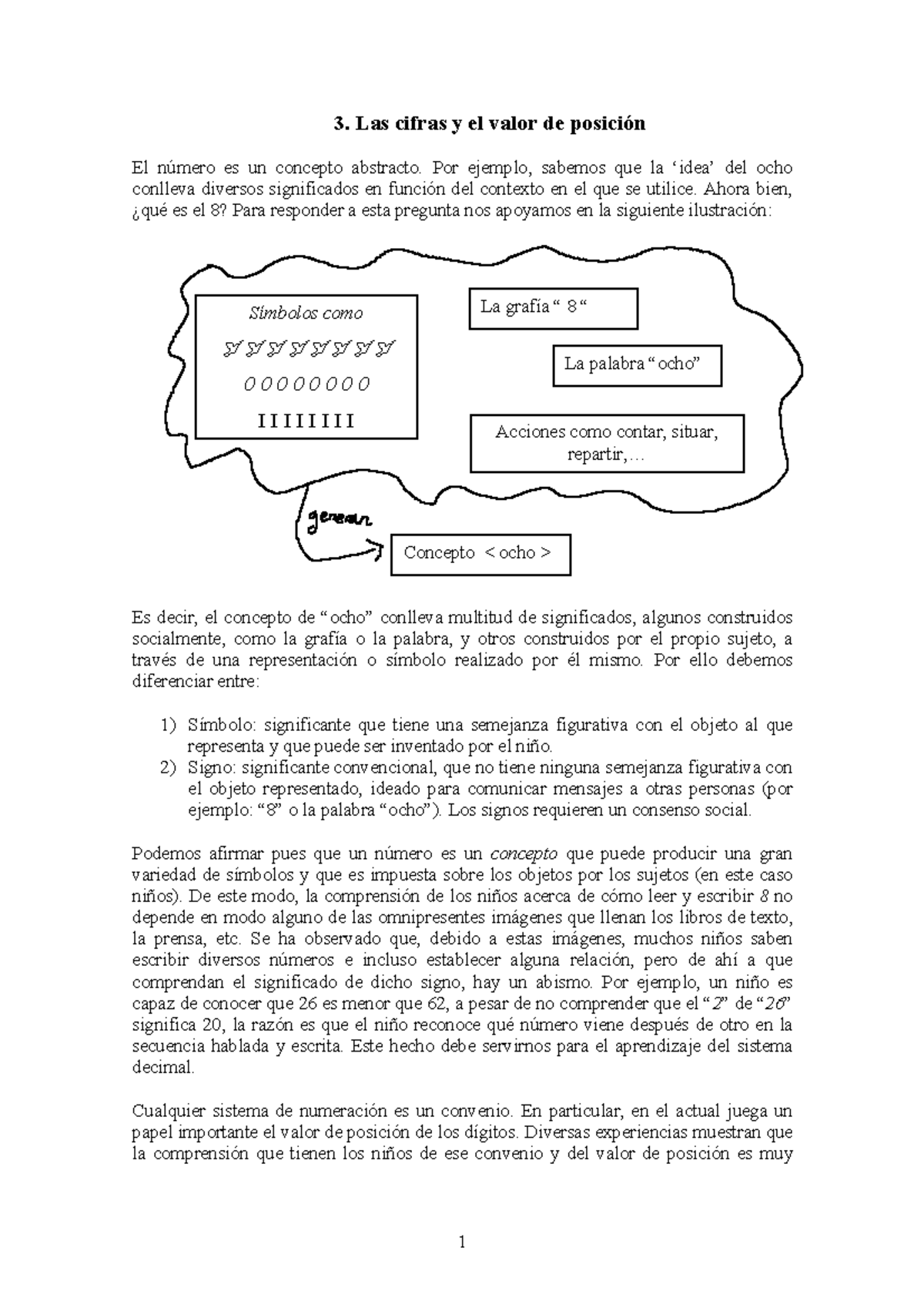 Las cifras y el valor de posicion - - Studocu