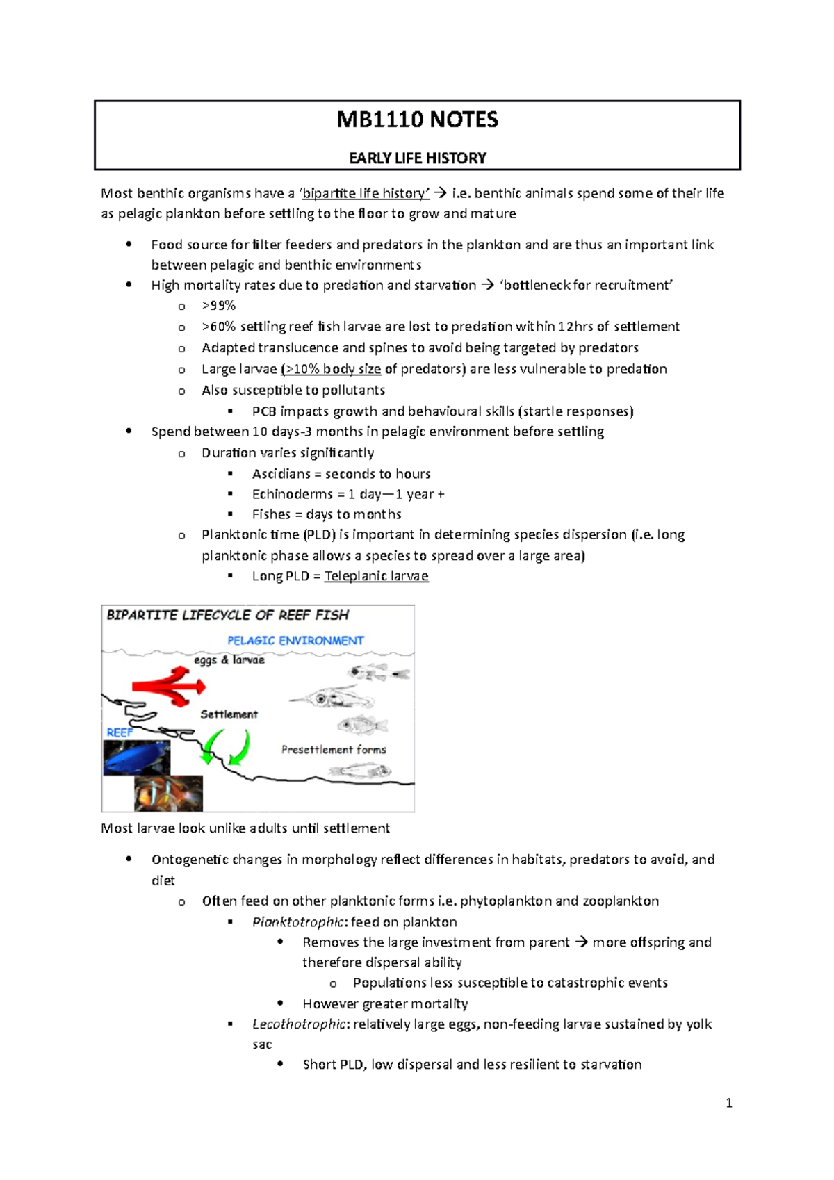 Introductory Marine Science - Lecture notes - MB1110 Notes - MB1110 ...