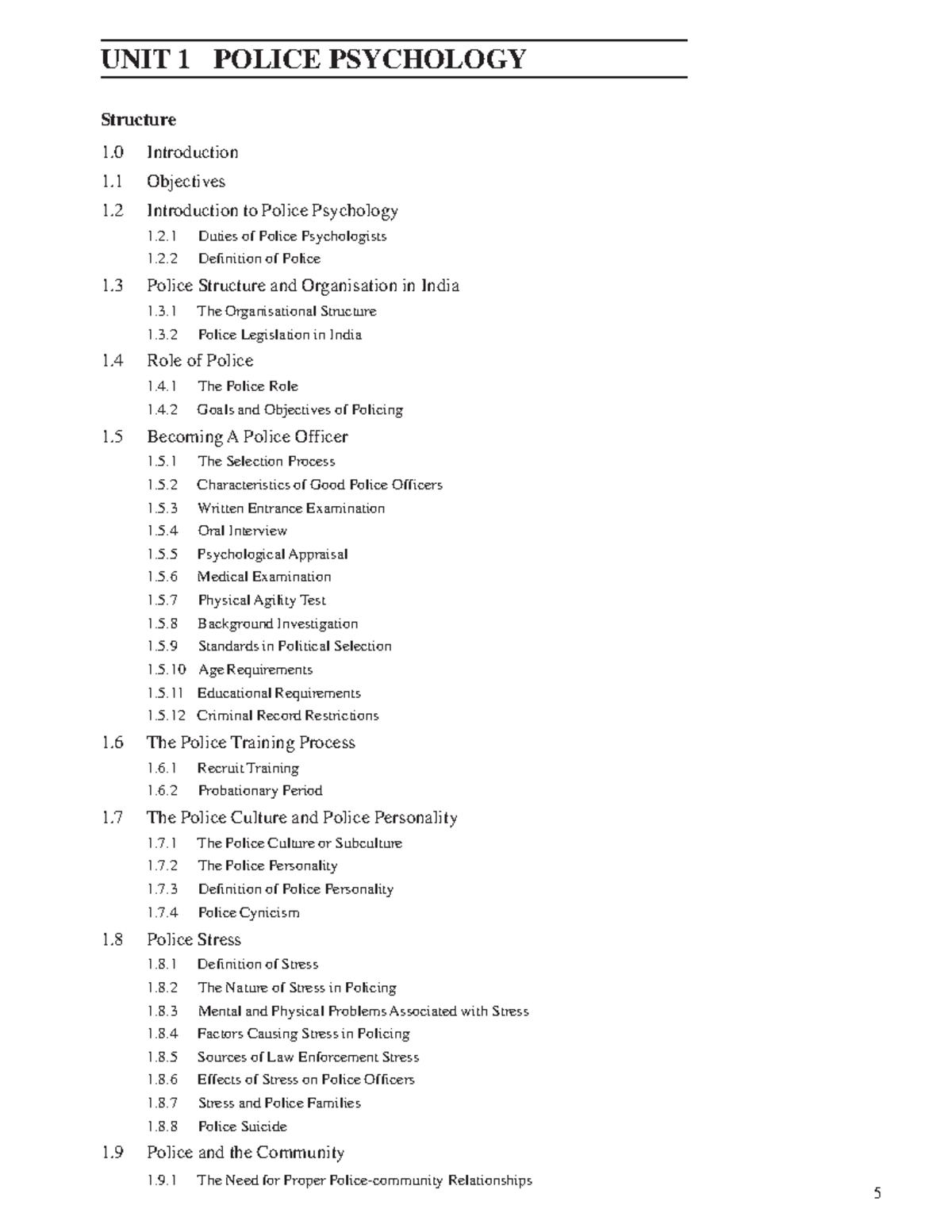 Police psycholgy - Forensic psychology - Police Psychology UNIT 1 ...