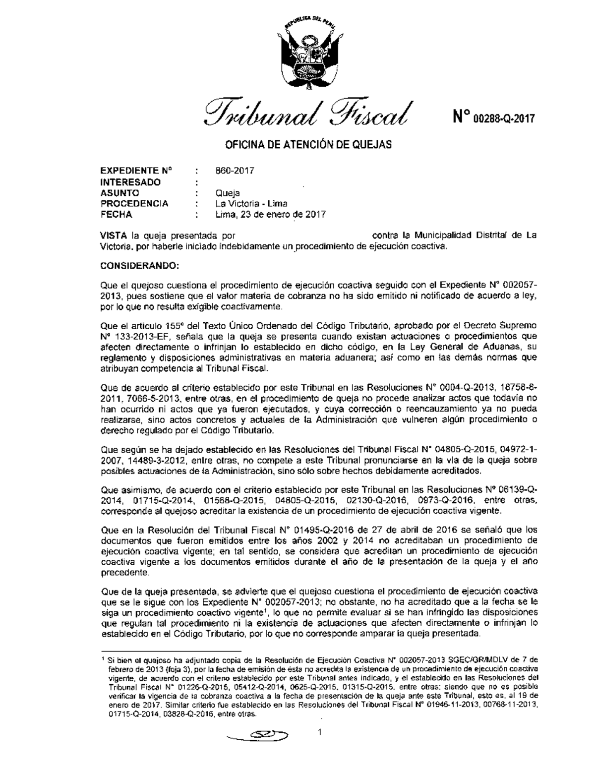 Documentos que acreditan un PEC para efectos de una queja - RTF 2017 Q 00288 - Derecho ...