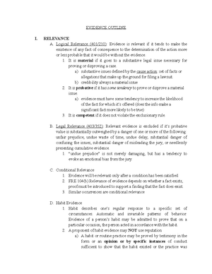 Rule Statements - General, Relevance FRE 401, 403; CEC § 352 To be ...