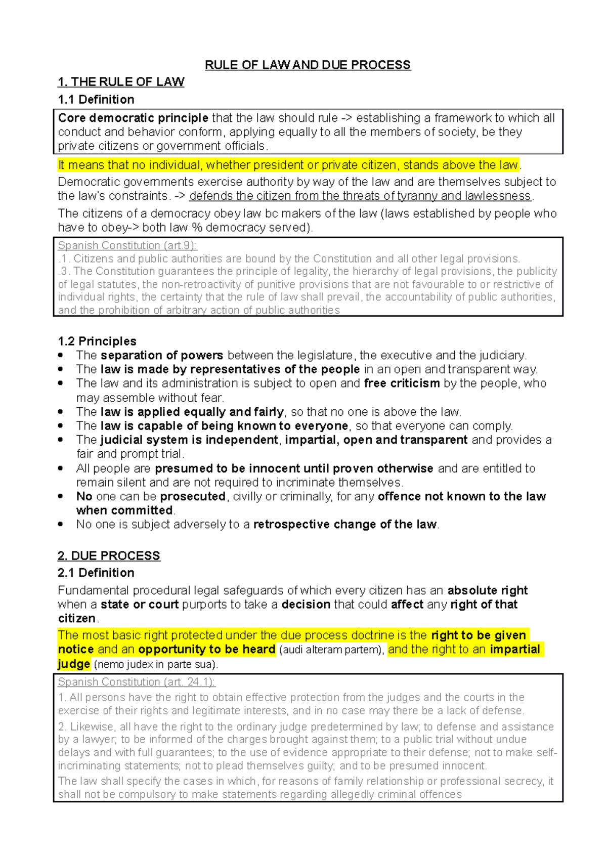 4 Rule of law and Due Process - RULE OF LAW AND DUE PROCESS 1. THE RULE ...