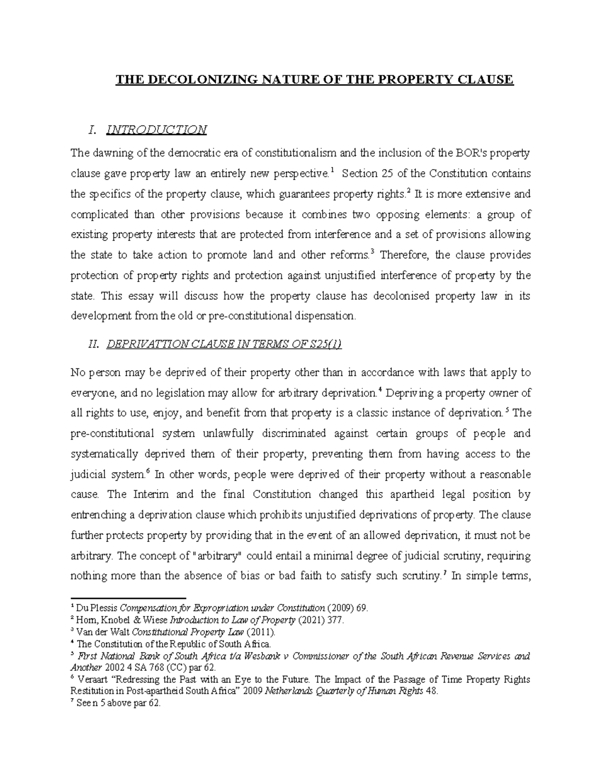 Property LAW Assignment - THE DECOLONIZING NATURE OF THE PROPERTY ...