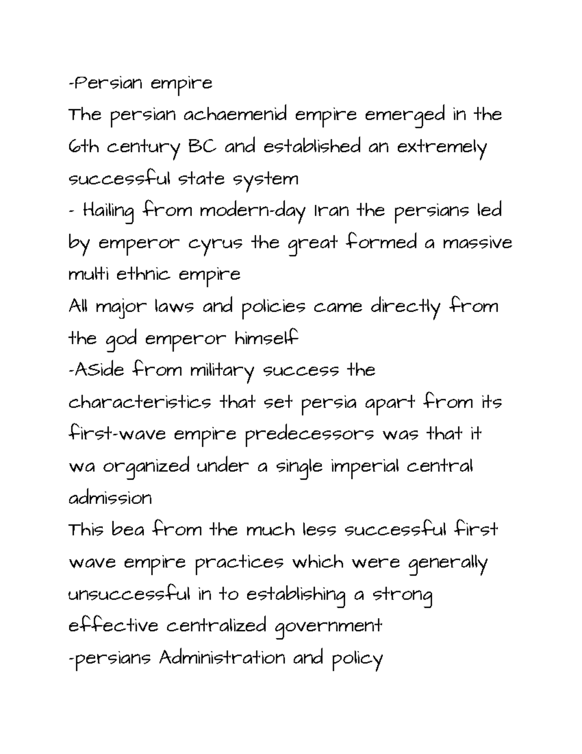 Study guide -Persian empire The persian achaemenid empire emerged in ...