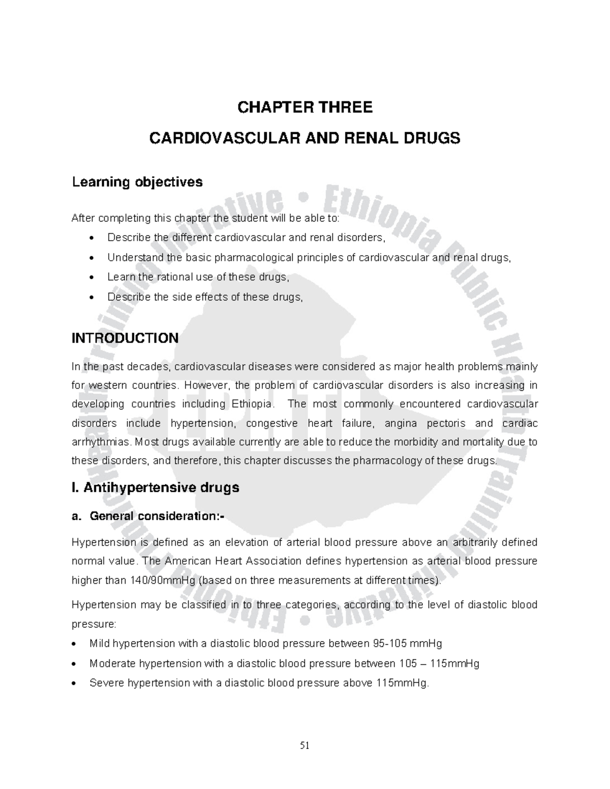 pharmacology - Cardiovascular AND Renal Drugs - CHAPTER THREE ...