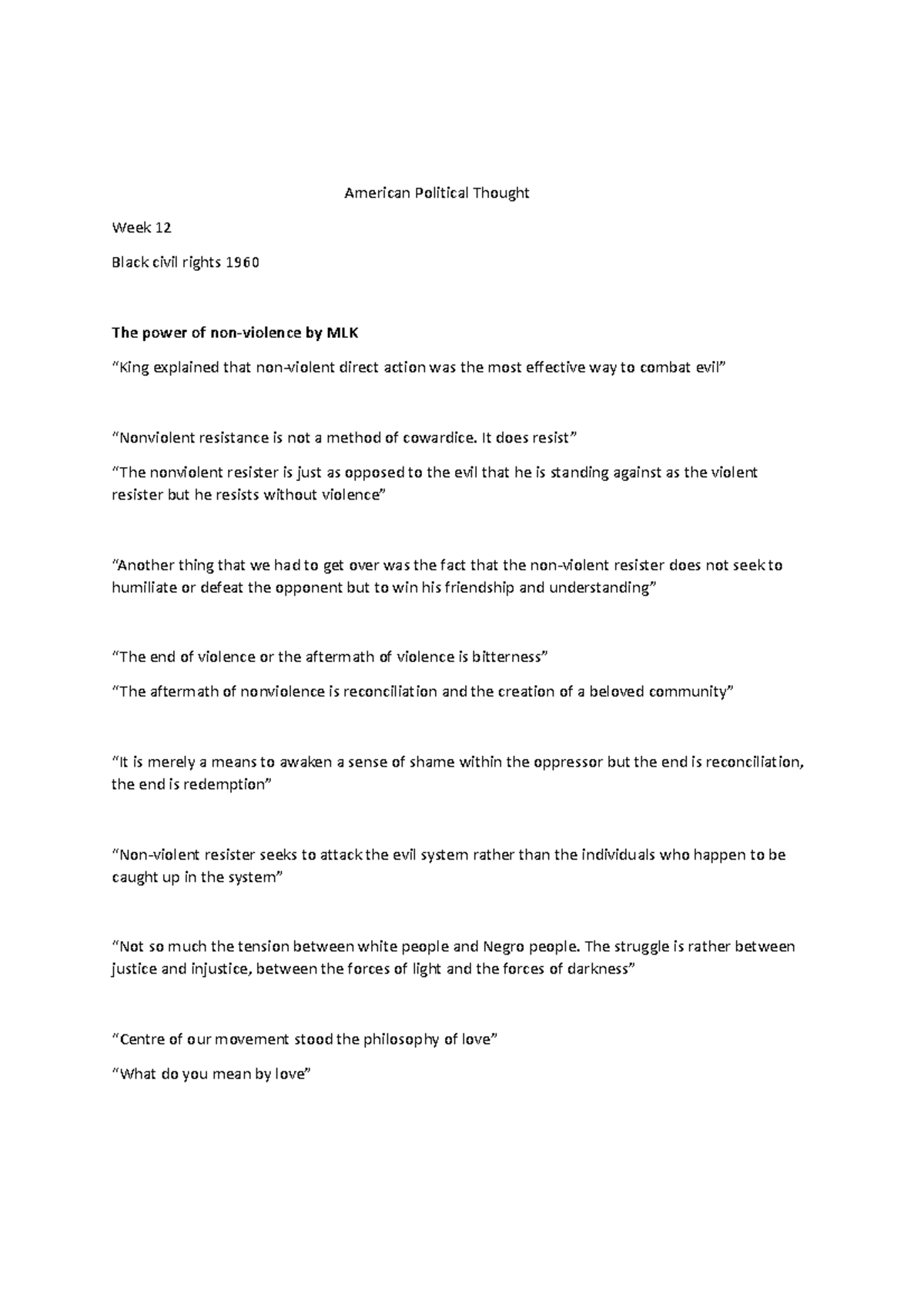 Politics - APT - Week 12 - 60s Black Power - American Political Thought ...