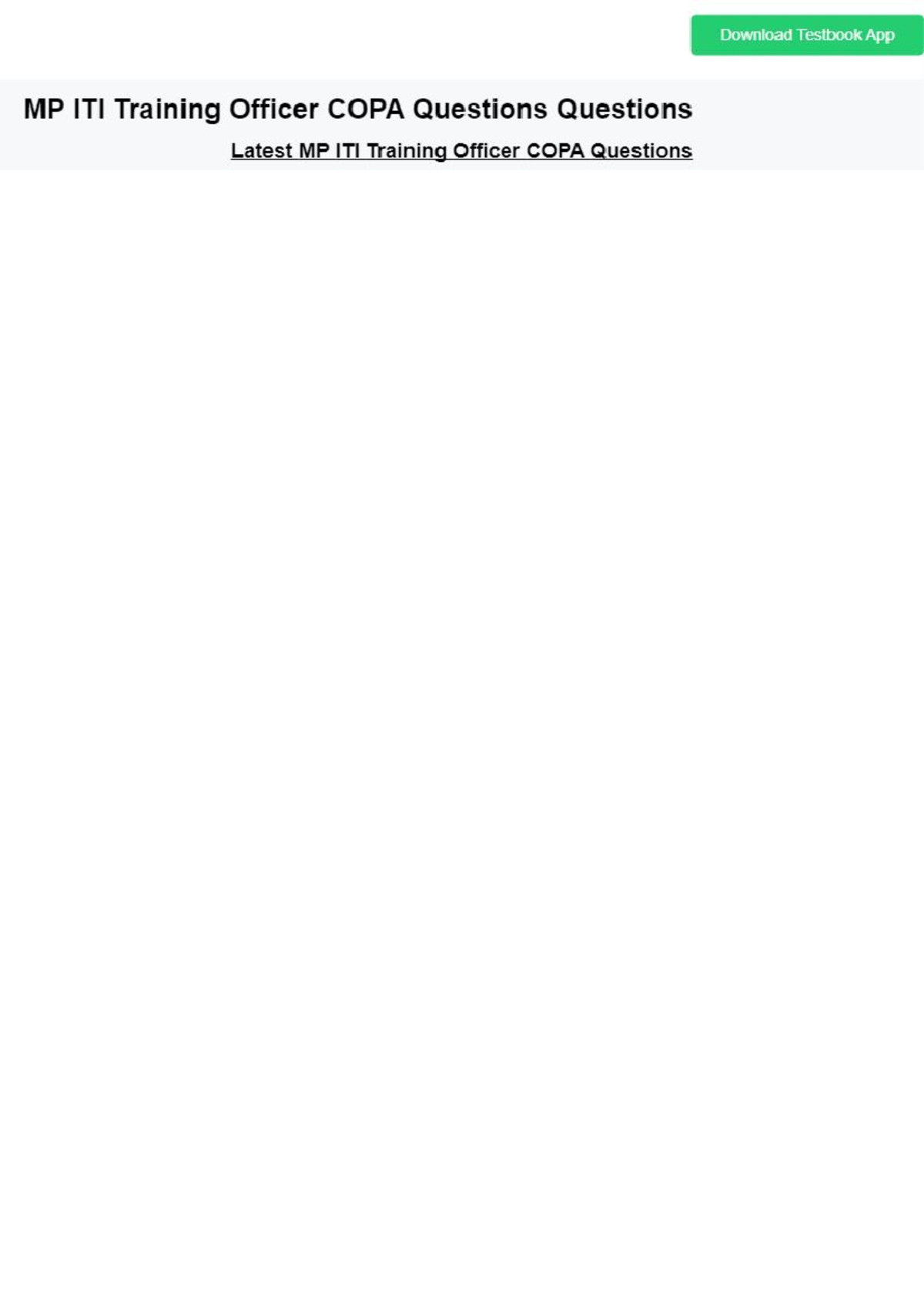 Mp iti training officer copa questions 66c793deaa1652f1f146656 d ...