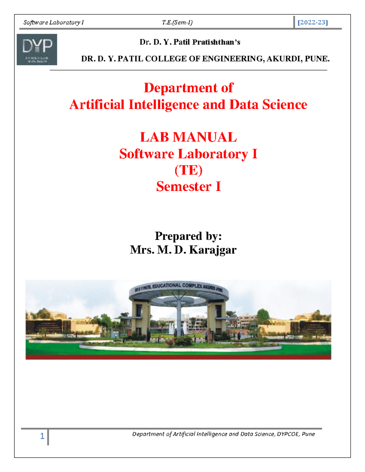 DBMS pratical material - Dr. D. Y. Patil Pratishthan’s DR. D. Y. PATIL COLLEGE OF ENGINEERING ...