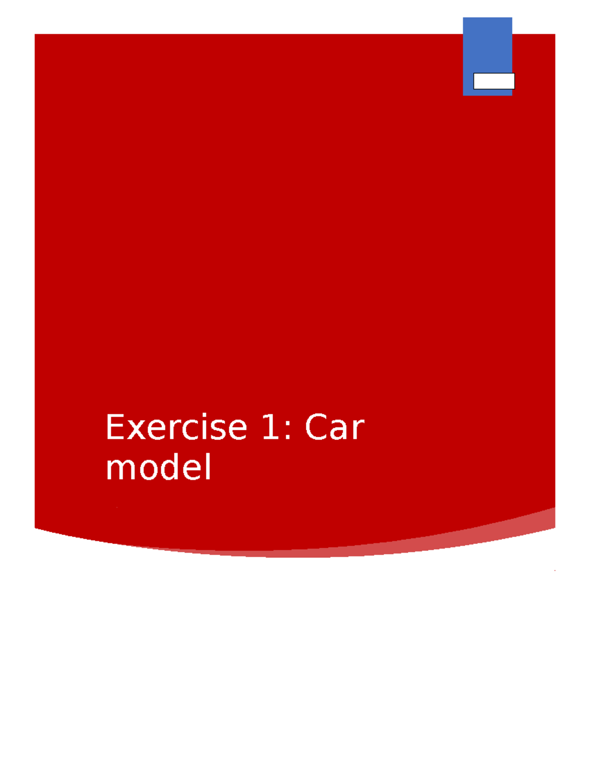 CFD - lectures notes - Exercise 1: Car model Contents - Studocu