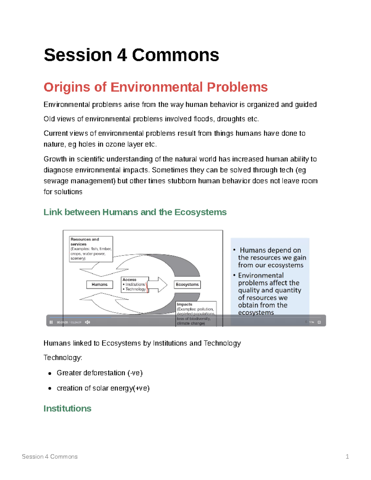 Session 4 Commons - Lecture Notes - Session 4 Commons Origins of ...