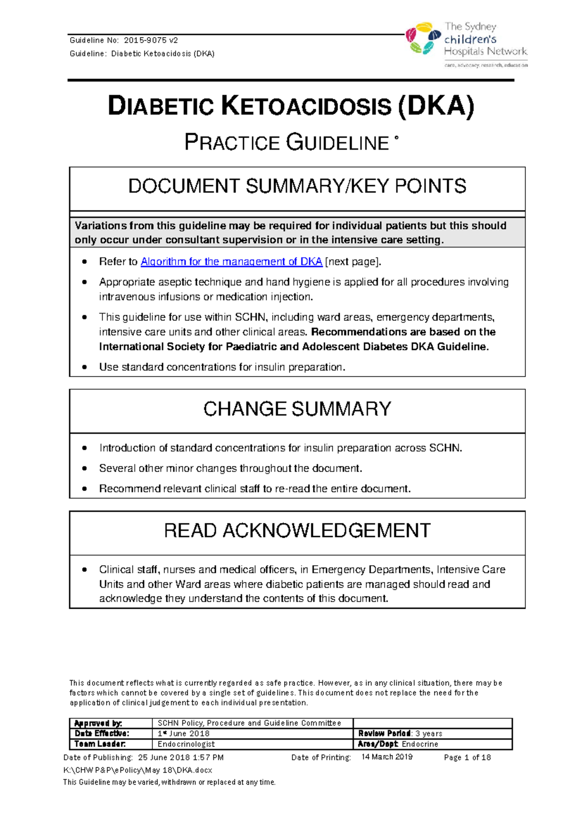 DM Emergencies - About the medication of disease - Guideline: Diabetic ...