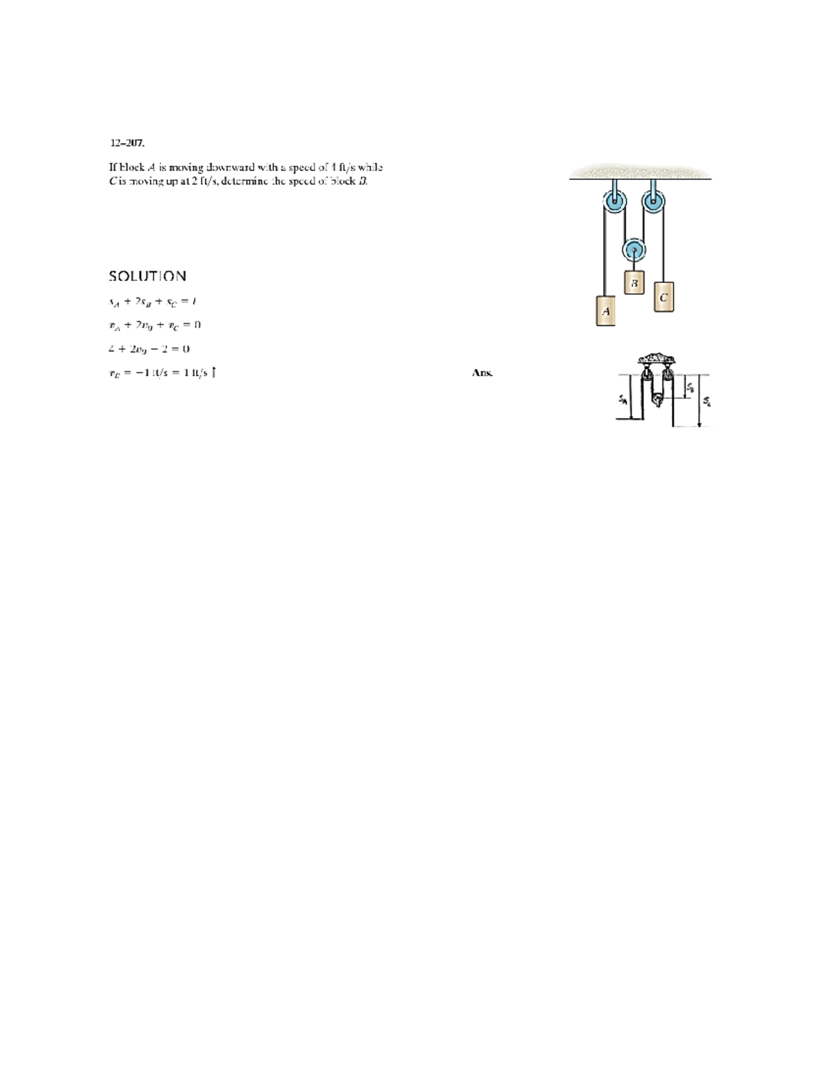 Compound Pulleys - Problems to be solved - Dynamics - Warning: TT ...