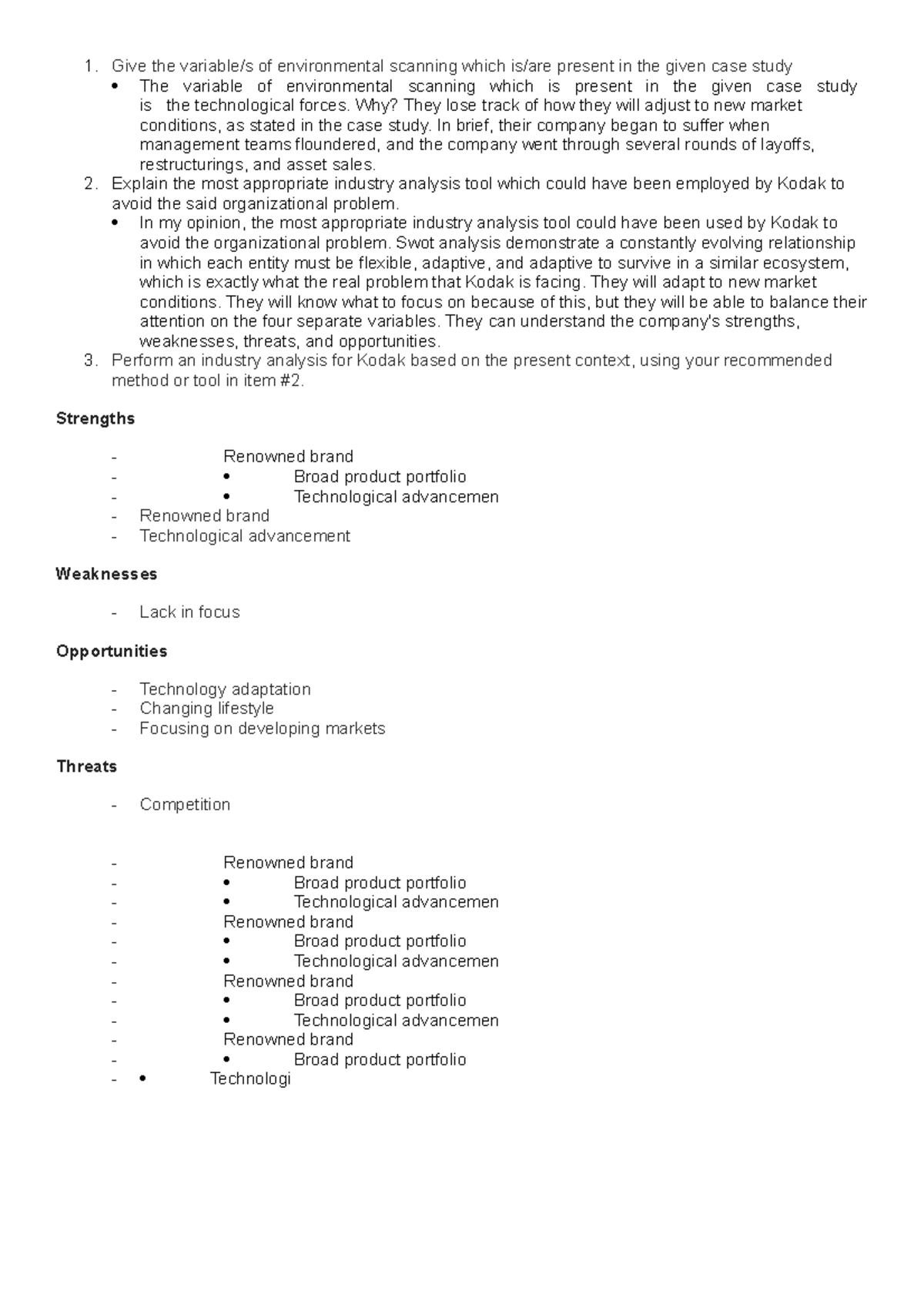 05ACT1 - HINMFGNMJTFJ - Give the variable/s of environmental scanning ...