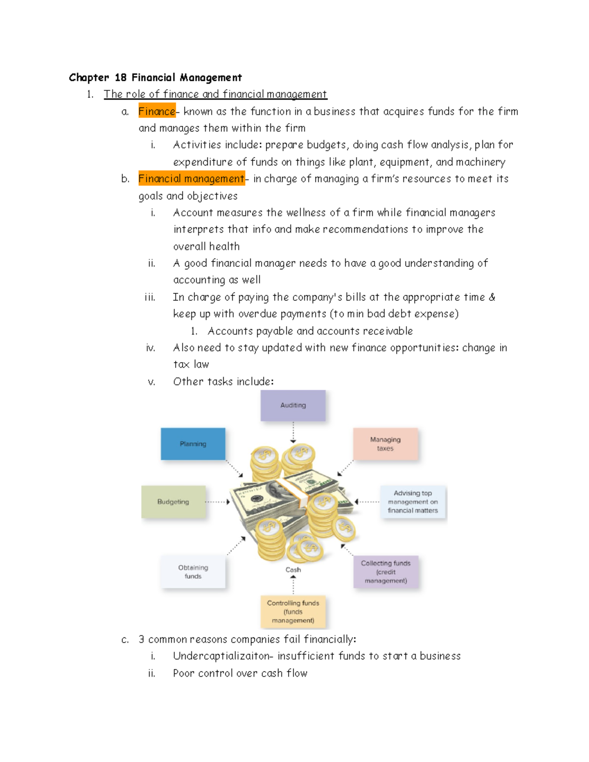 Chapter 18 (Financial Management) - Chapter 18 Financial Management 1 ...