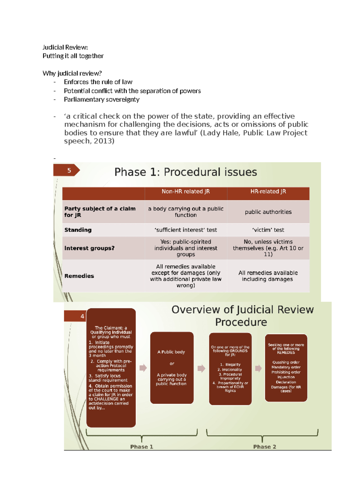 Judicial Review - Judicial Review: Putting it all together Why judicial ...