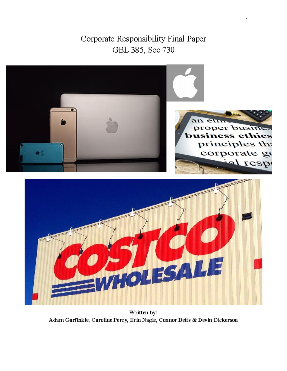 Corporate Responsibility of Costco and Apple - Studocu