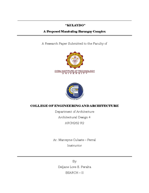 Letter - CEBU INSTITUTE TECHNOLOGY - UNIVERSITY ARCHITECTURE DEPARTMENT ...