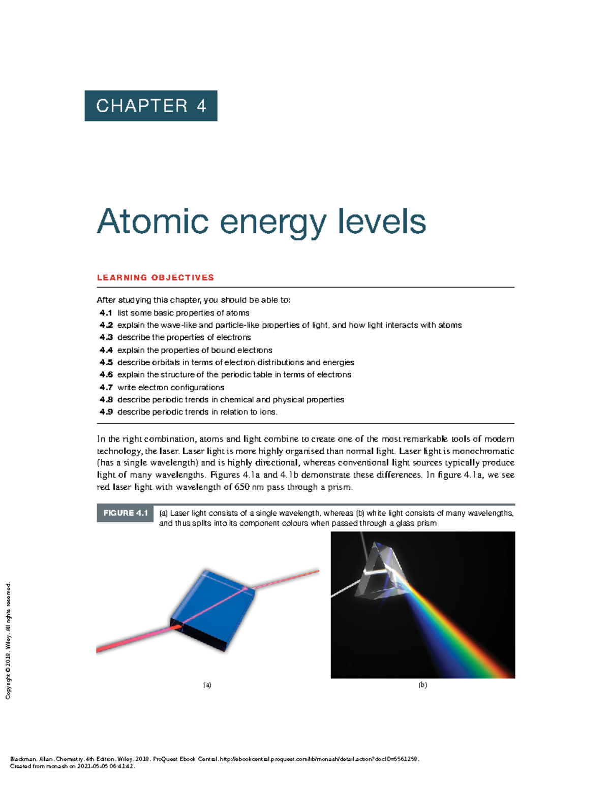 Chemistry 4th Edition - (4 Atomic energy levels) - CHAPTER 4 Atomic ...