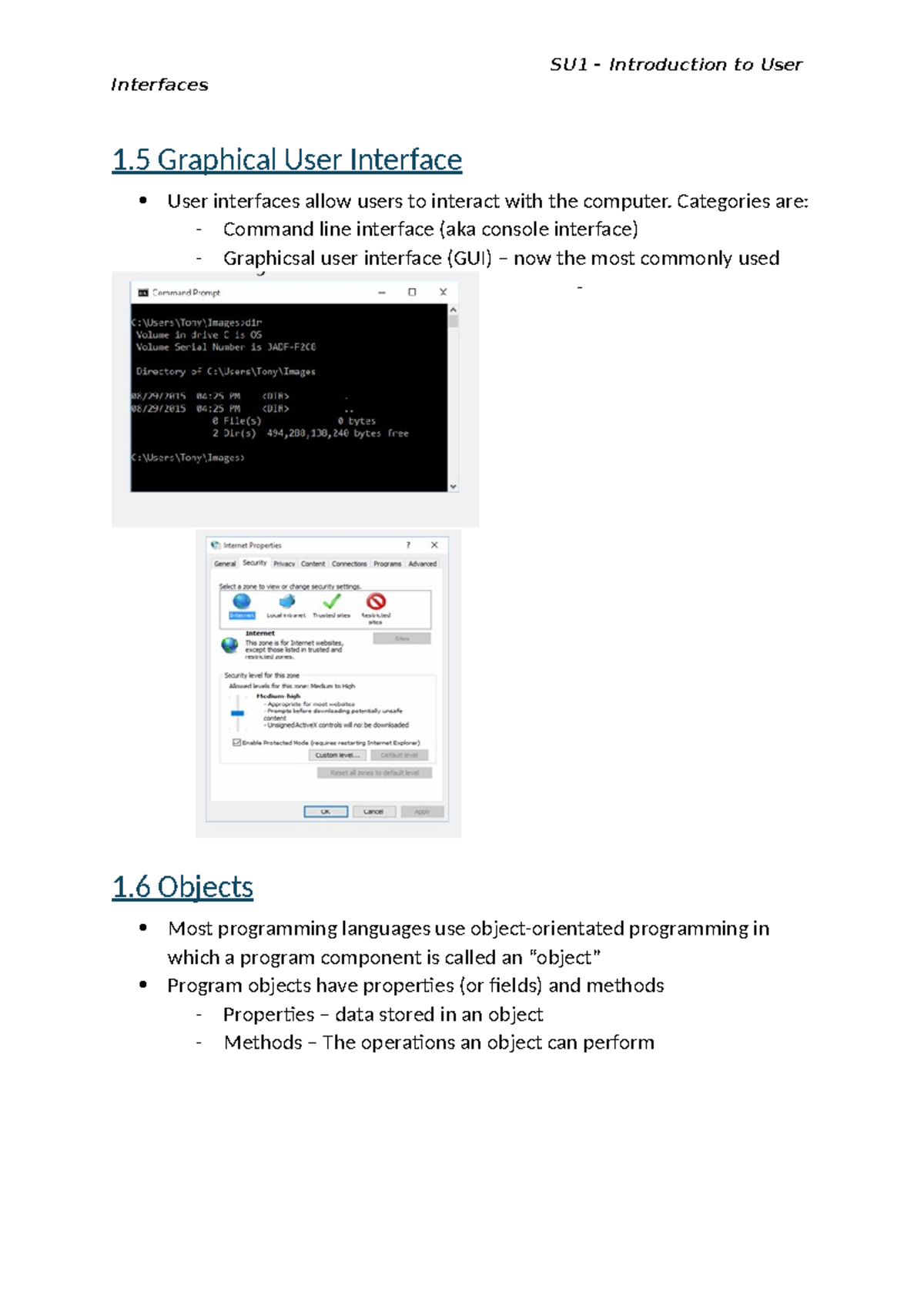 SU1 - Introduction to User Interfaces - SU1 - Introduction to User ...