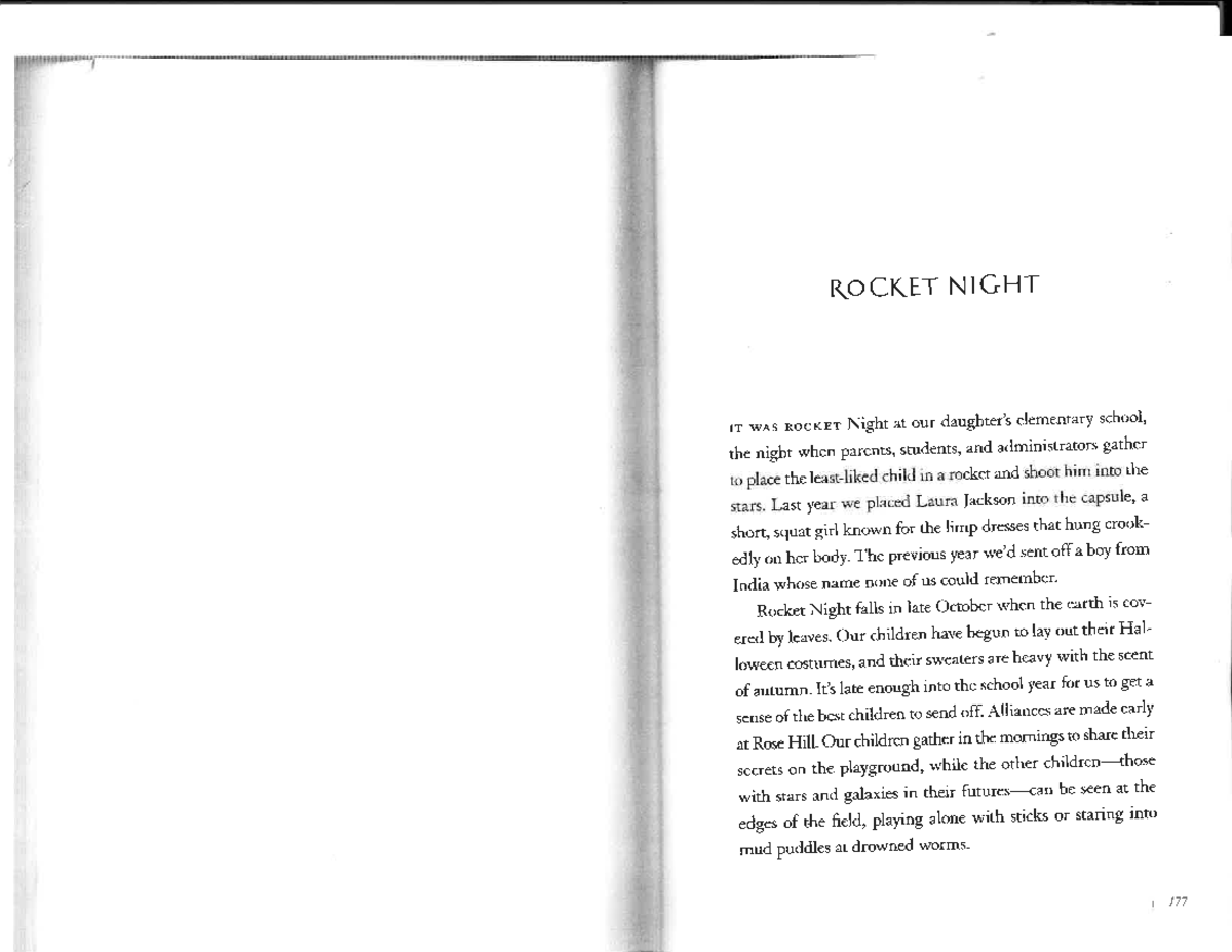 Rocket night-2 - short story - B3eee - Studocu