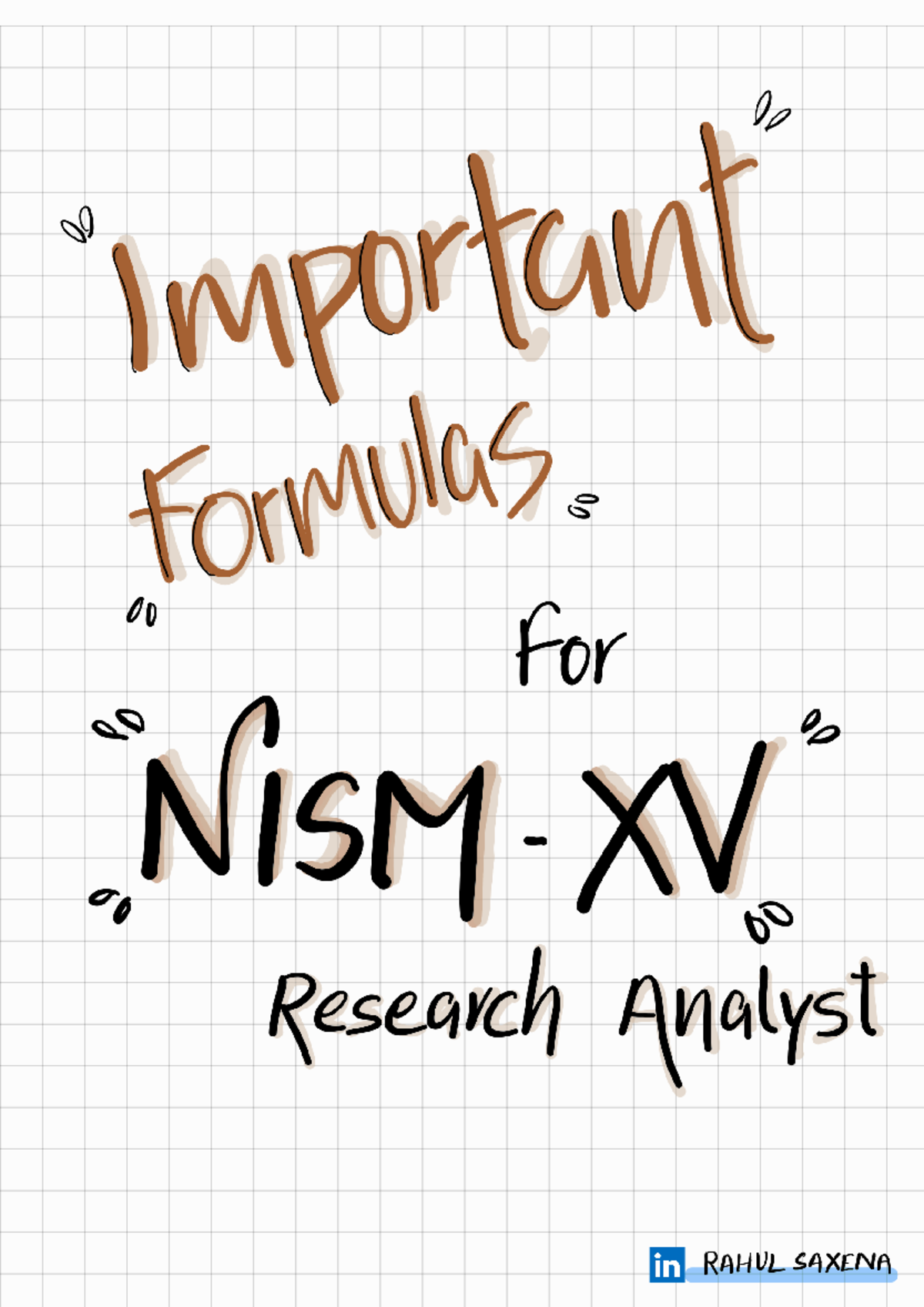 NISM Research Analyst Important Formulas - MBA - Save it for later ...
