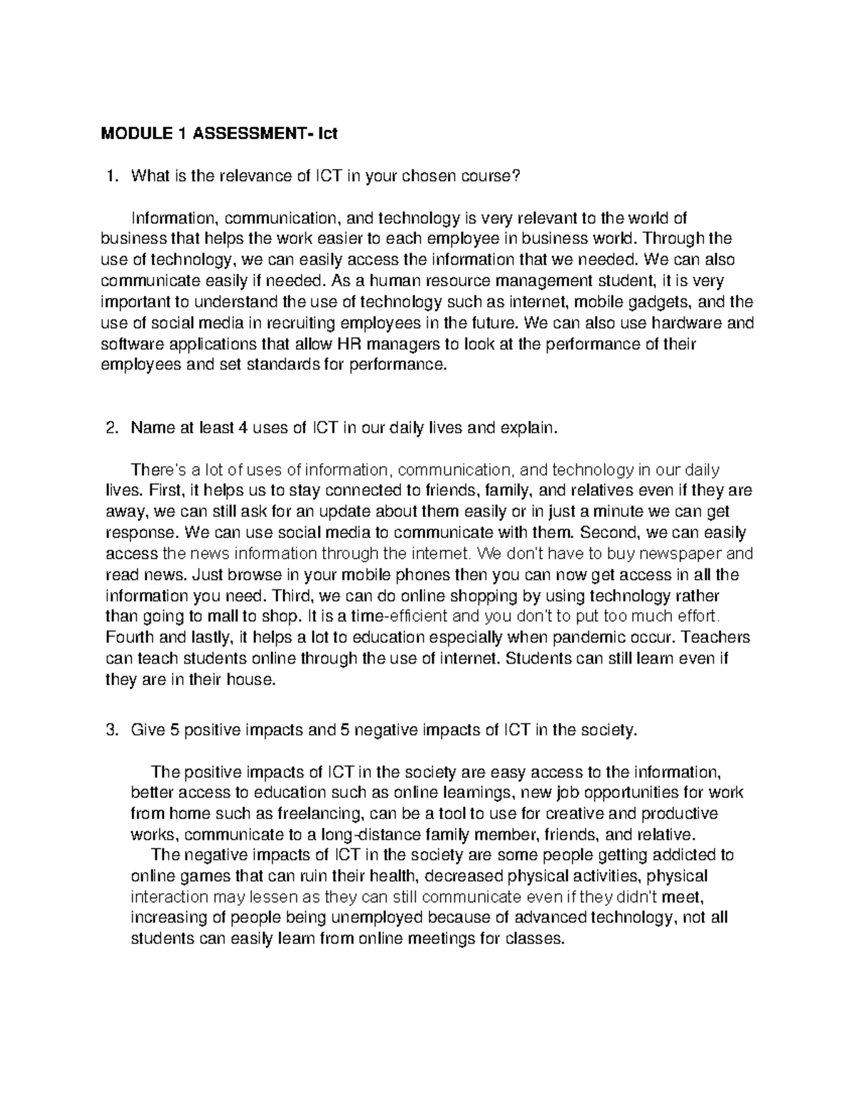 Module 1 - The relevance of IT in the Human Resource Management ...