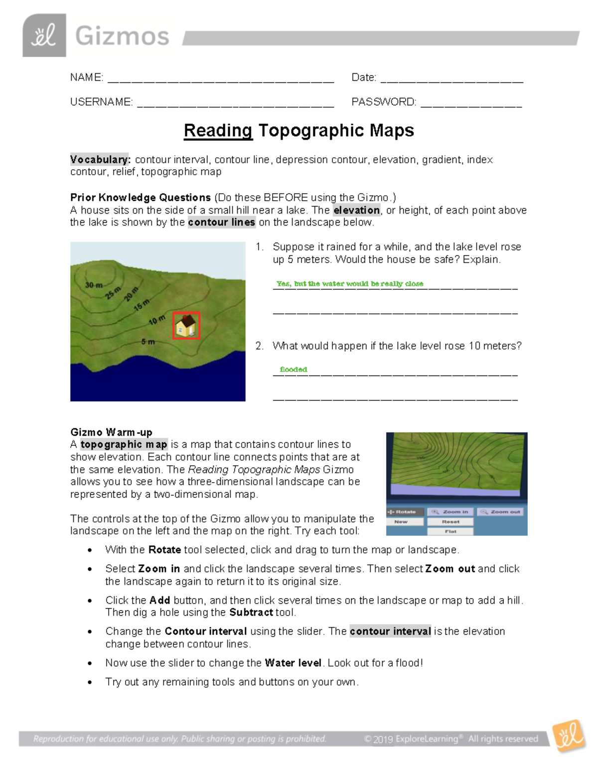 Reading Topo Gizmo 2020 - NAME ...