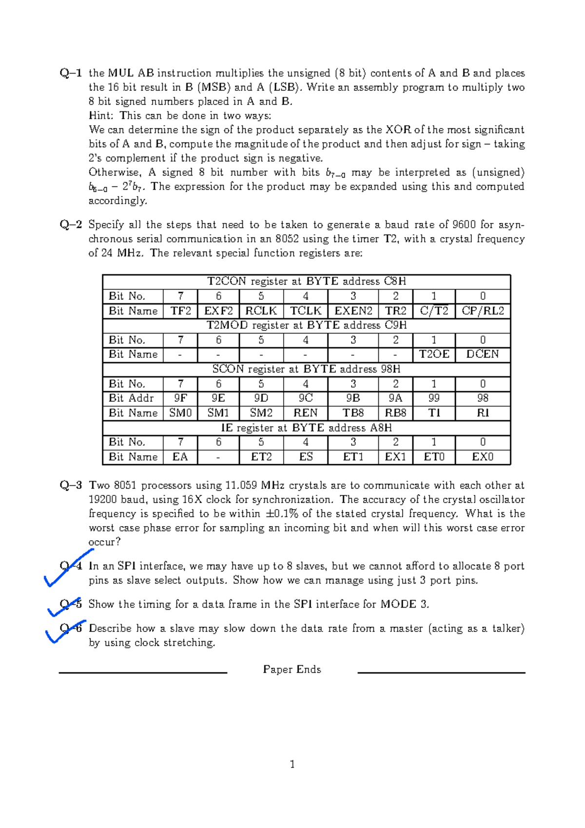 EE309 practice problems Set 2 - Q–1 the MUL AB instruction multiplies ...