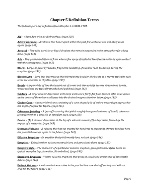 Chapter 8 Definitions - Chapter 8 Definition Terms The following are ...