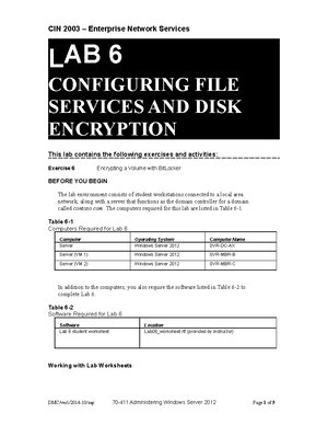 70-410-Lab13- Installing Domain Controller(1) - LAB 13 INSTALLING DOMAIN CONTROLLERS THIS LAB ...