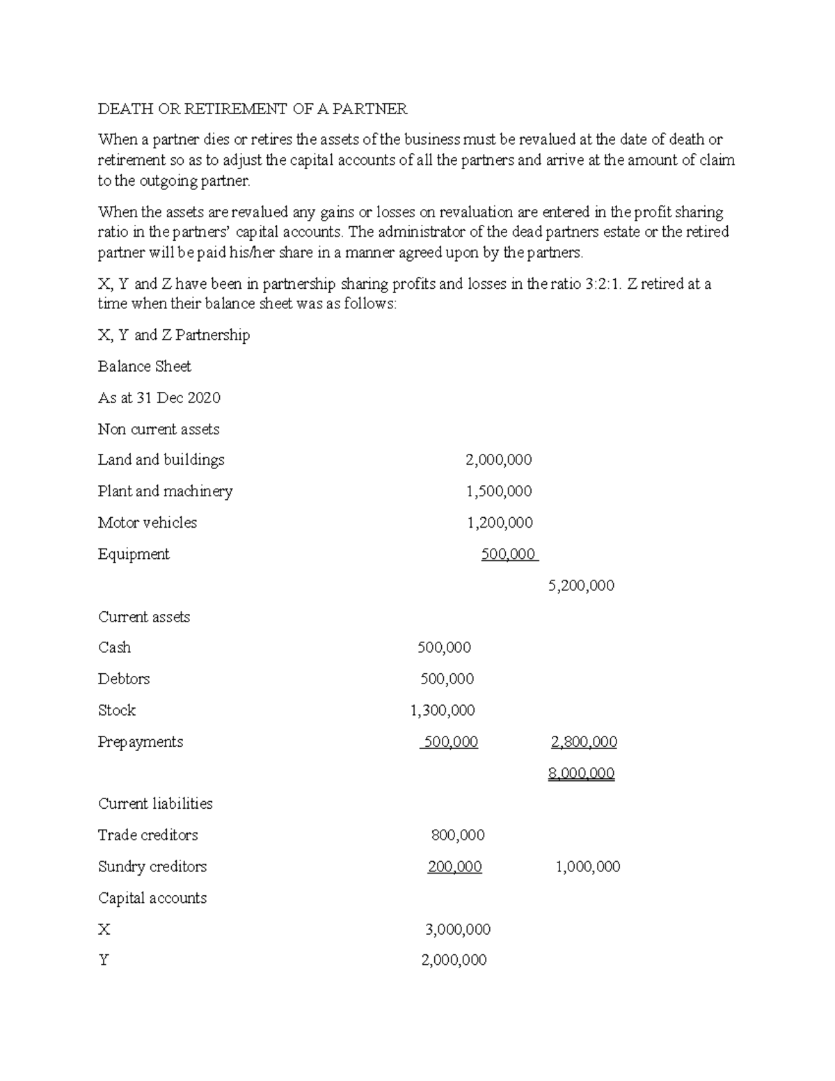 Death OR Retirement OF A Partner - DEATH OR RETIREMENT OF A PARTNER ...
