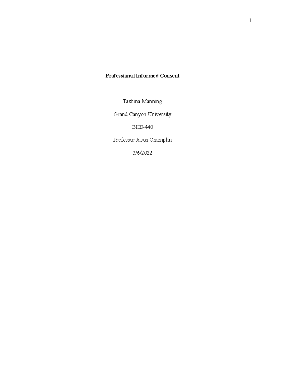 BHS-440 T8 Professional Informed Consent - BHS-440 - GCU - Studocu