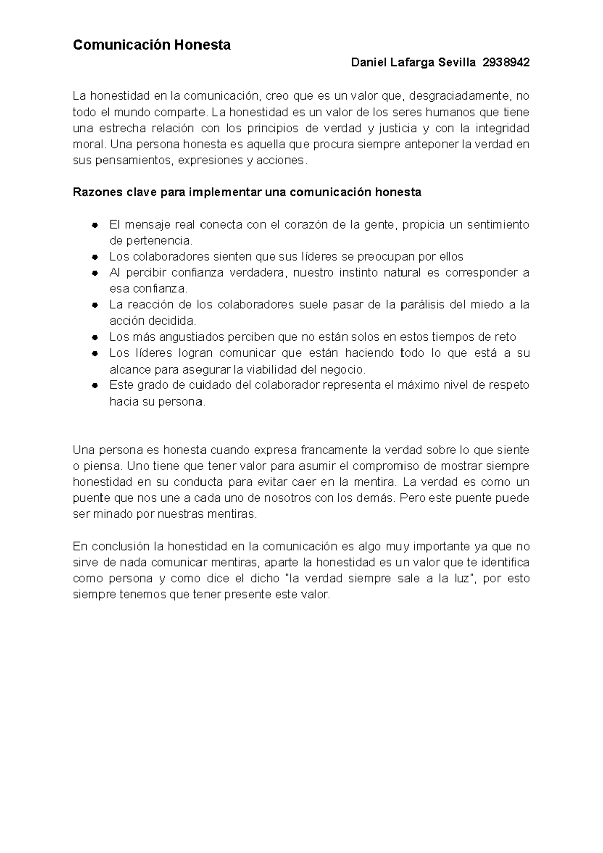 Comunicacion Honesta bjssab - Comunicación Honesta Daniel Lafarga ...