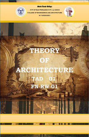 Masters of Architecture - Theory of Architecture - Studocu