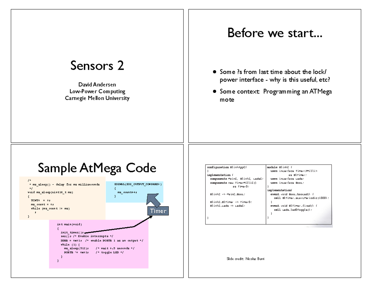 Lecture slides 08-sensor 2 - Sensors 2 David Andersen Low-Power Computing Carnegie Mellon ...