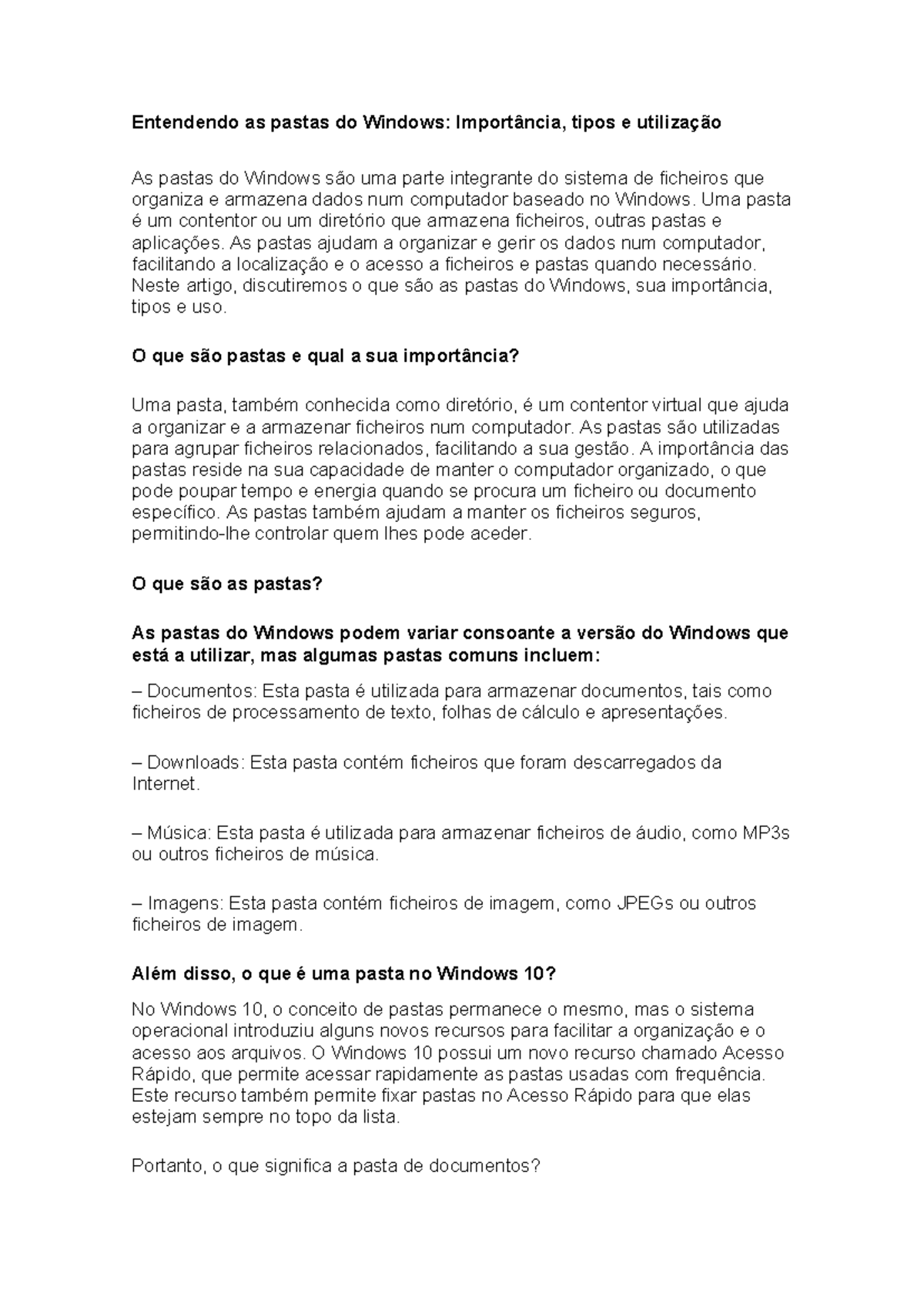 Sistemas de Arquivos - Entendendo as pastas do Windows: Importância ...