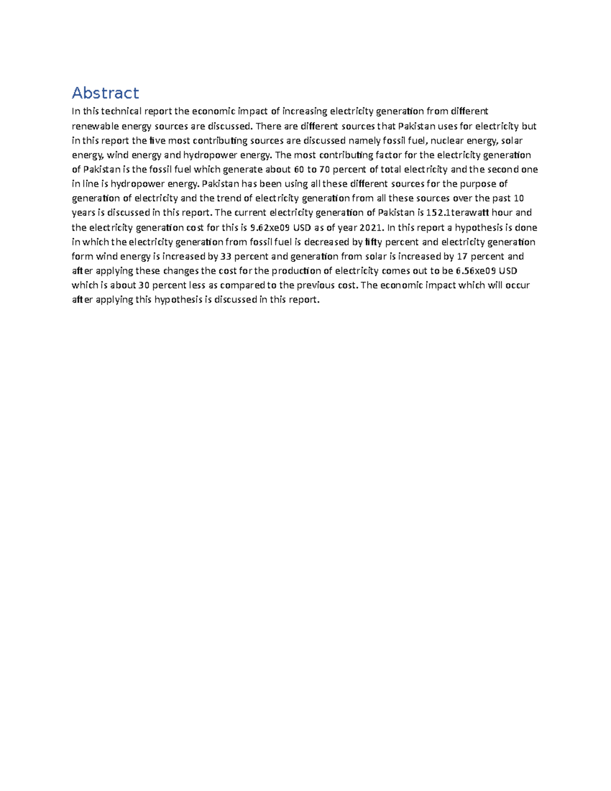 Abstract For Lab Report Abstract In This Technical Report The