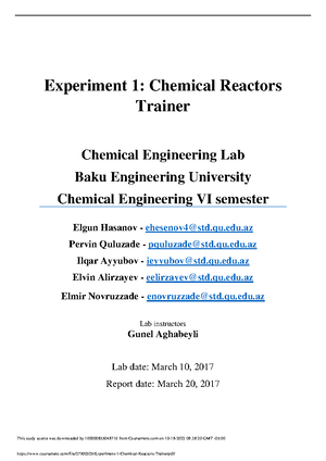 Lab Report Rubrics - Department of Chemistry and Chemical Engineering ...