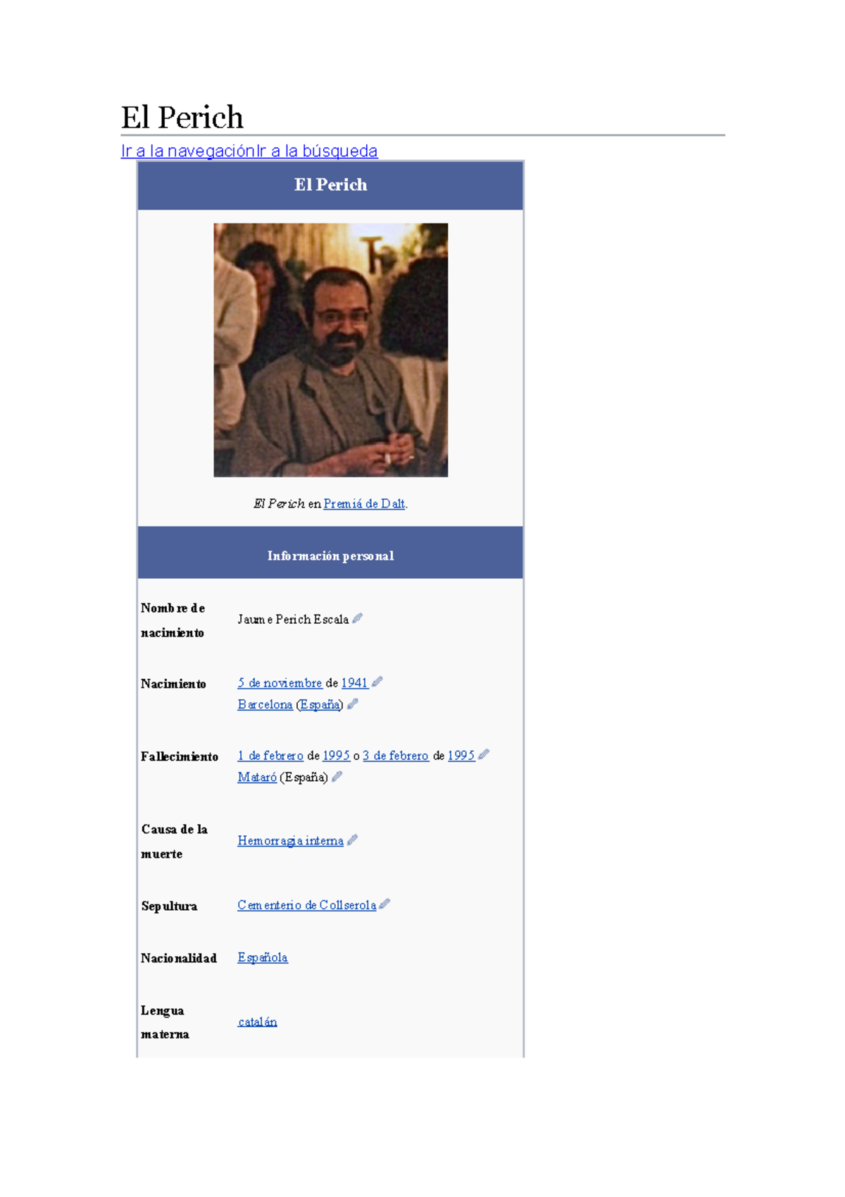 El Perich todo lo que debes saber para mejor entendimiento - El Perich ...