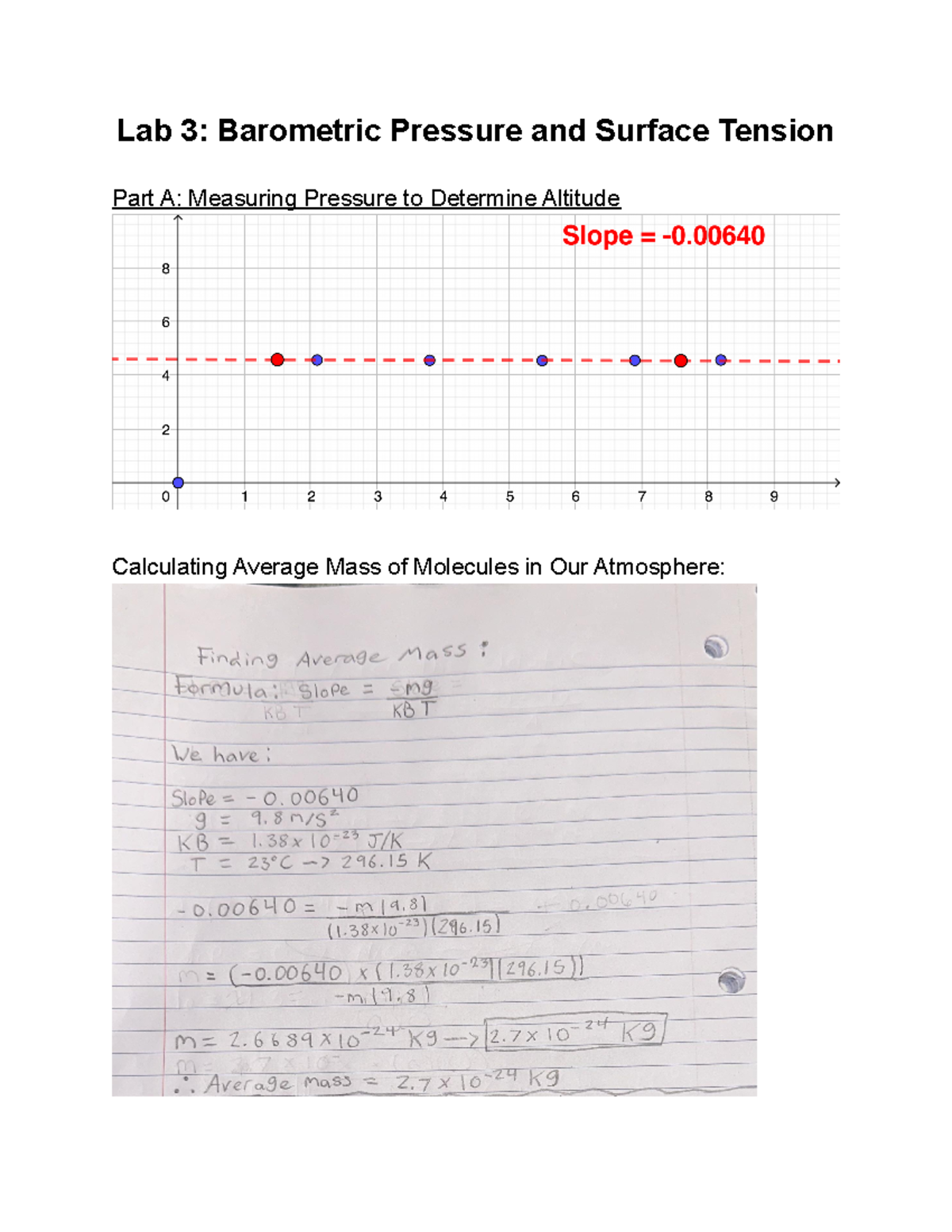 Physics Lab 3 - Lab 4: Viscosity and Poiseuille's Law - Lab 3 ...