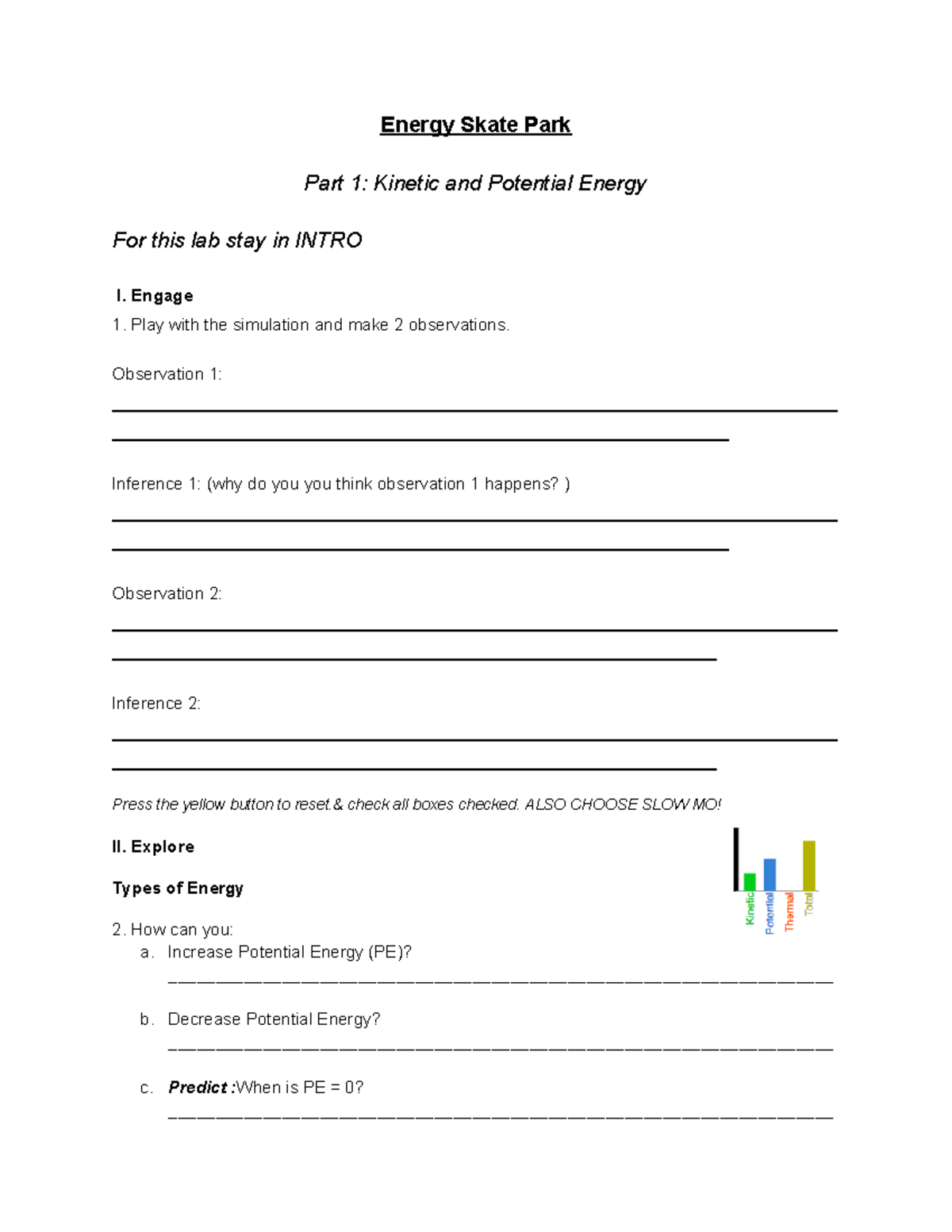 Energy Skate Park - Energy Skate Park Part 1: Kinetic and Potential ...